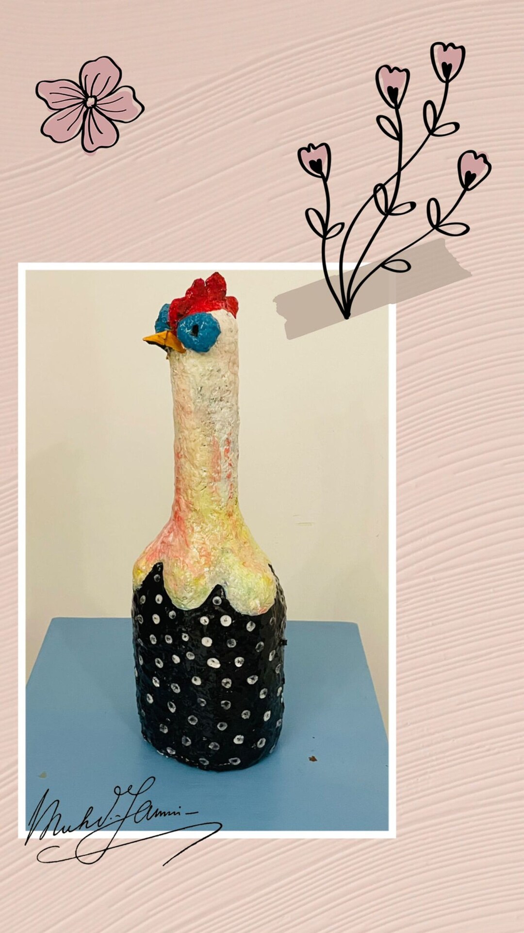 Unique Paper Mache Sculpture Funny Rooster - Etsy