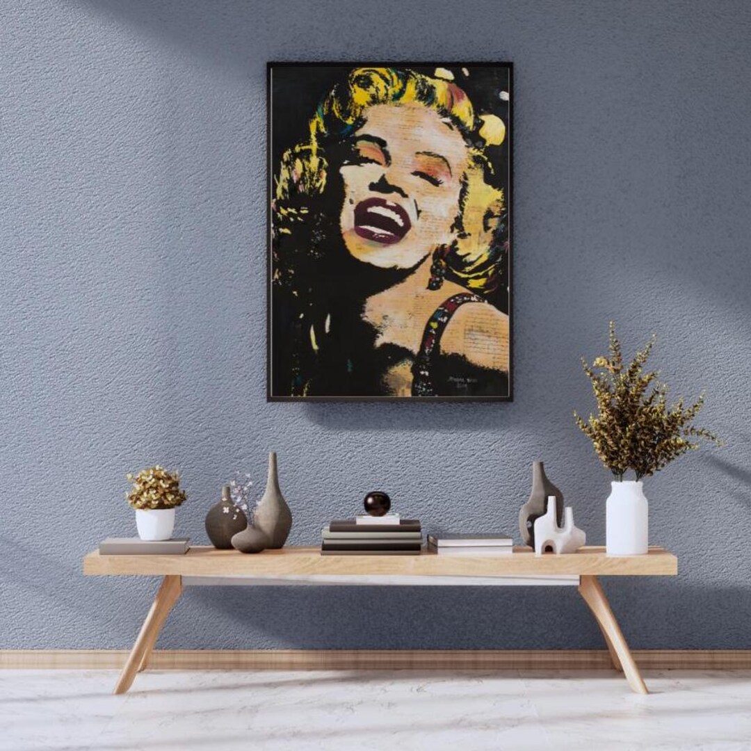Marilyn Monroe Canvas Print: Vintage Pop Art, Hollywood Decor - Etsy