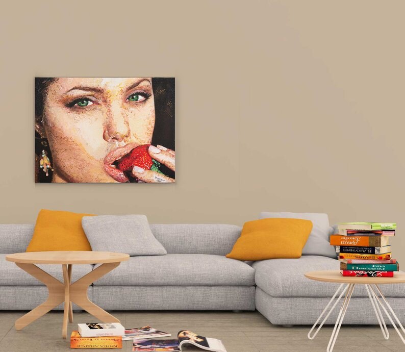 Angelina Jolie Digital Print, Hollywood Star Poster, Angelina Jolie ...