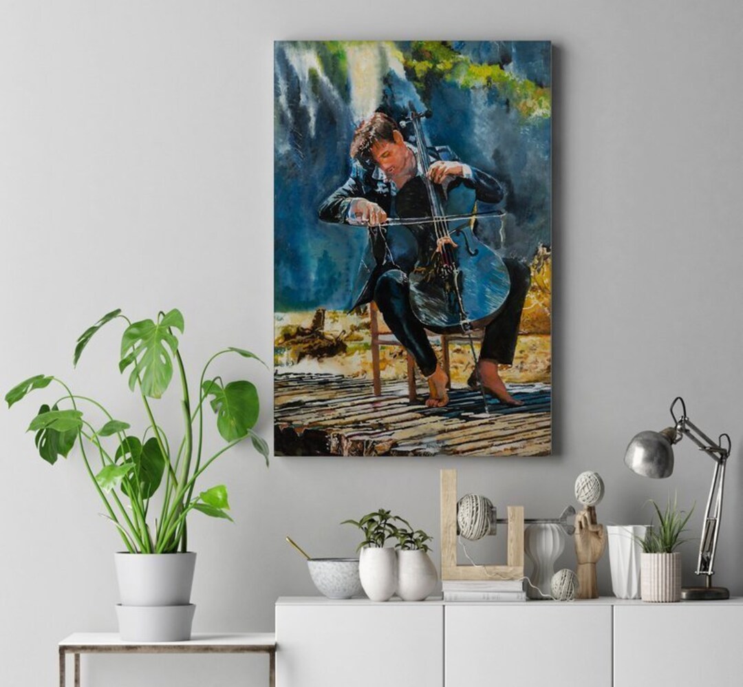 The Cellist Print, Stjepan Hauser Playing the Cello. - Etsy