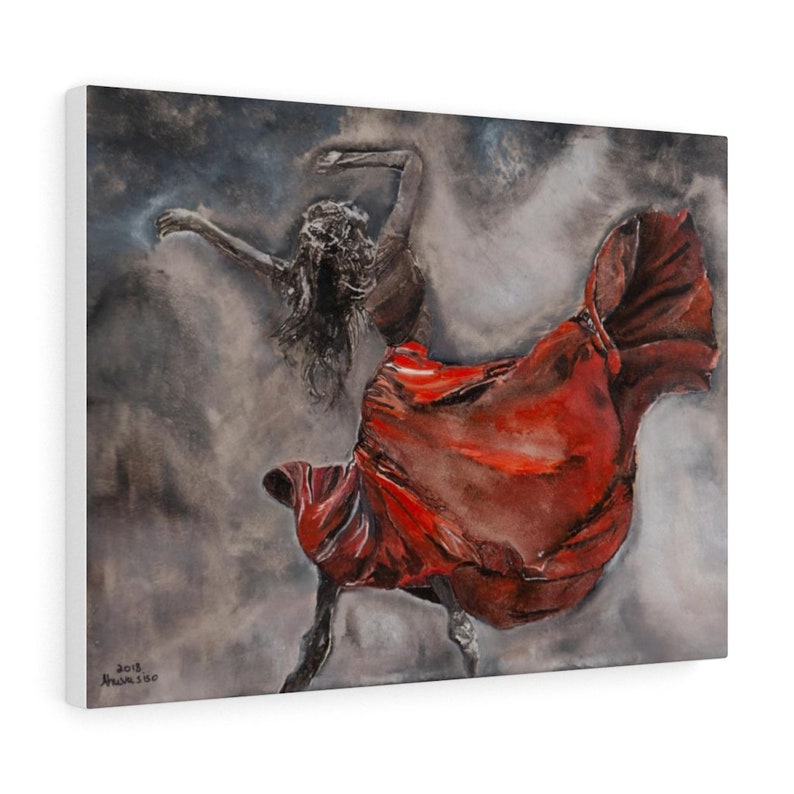 18/24 Amazing Flamenco Dancer Print on Canvas - Etsy