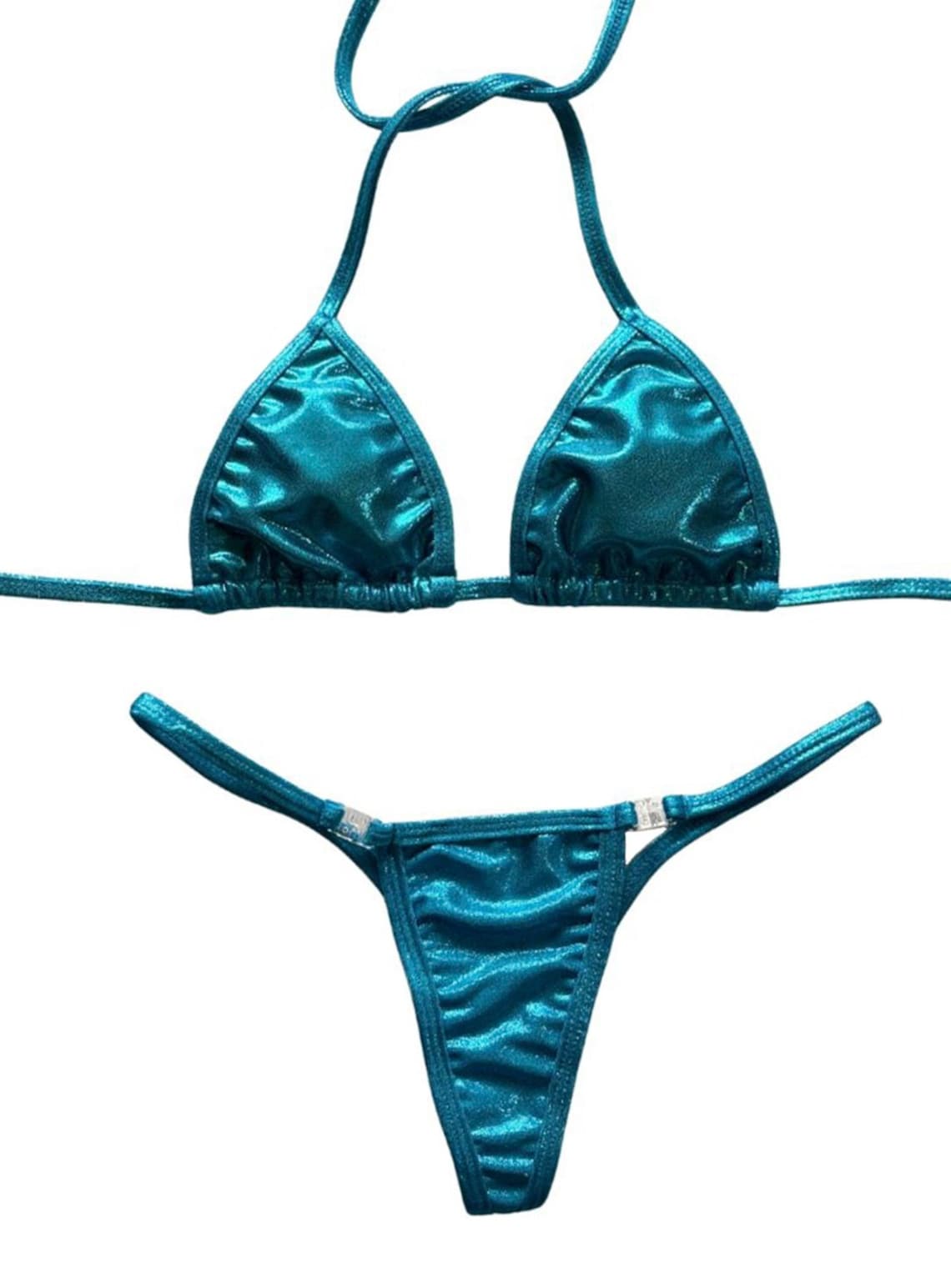MICRO String Bikini Set, Triangle Adjustable Top, G-string Brazilian ...