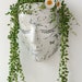 White Female Face Wall Planter With Drainage modern Minimalist Style ...
