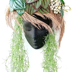 Handmade Human Face Wall Planters - Creative Plant Display - Face Plant ...