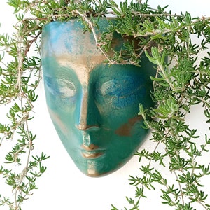 Handmade Human Face Wall Planters Creative Plant Display Face Plant ...