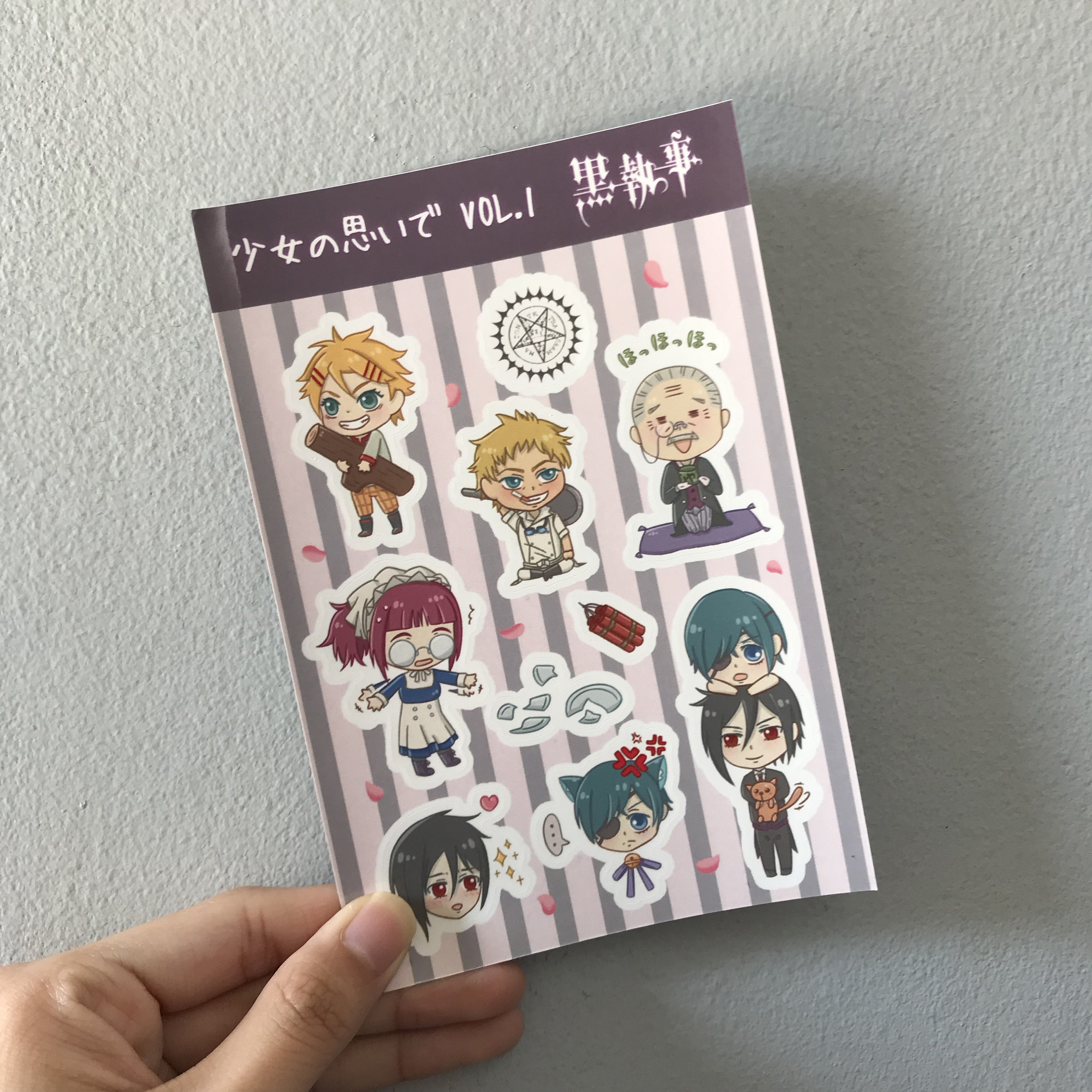 Kuroshitsuji Sticker Sheet Black Butler Sticker Planner - Etsy