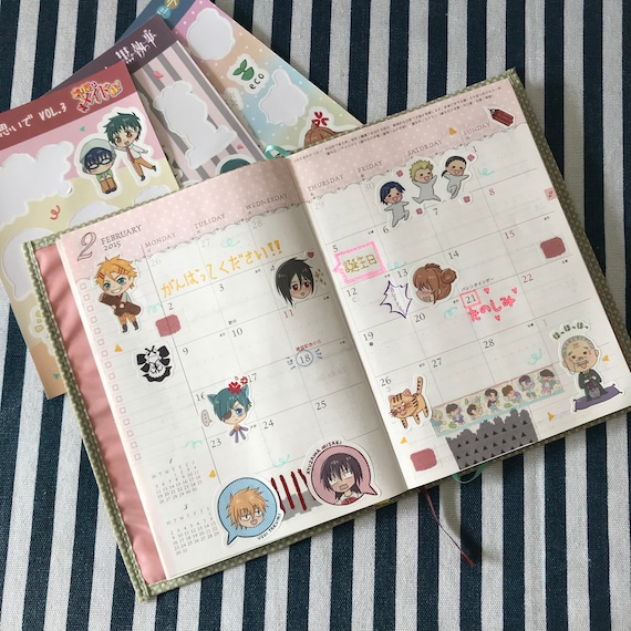Paper Anime Black Butler Planner Stickers Calendars & Planners etna.com.pe