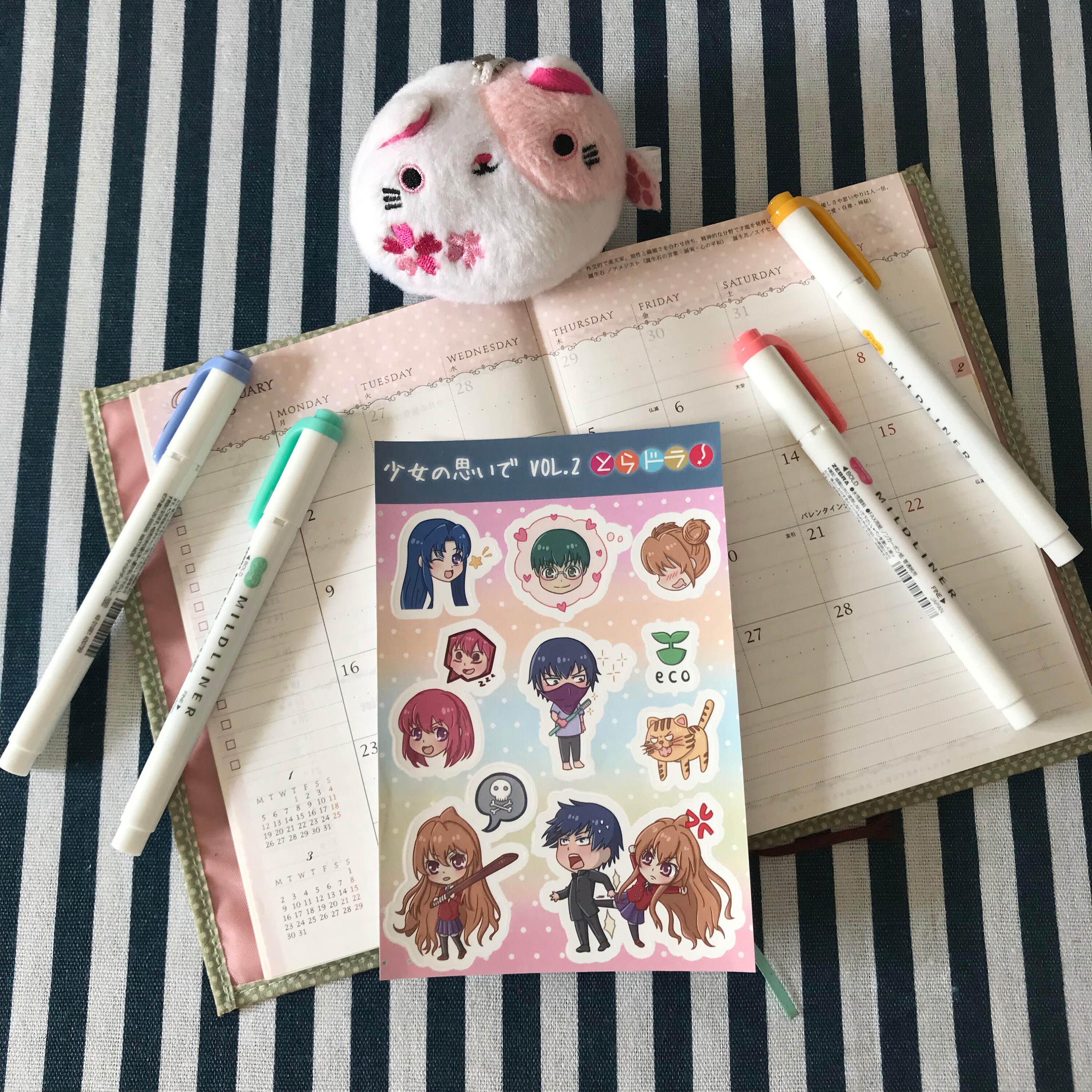 Toradora Sticker Sheet Kawaii Stickers Planner Stickers Anime Stickers ...