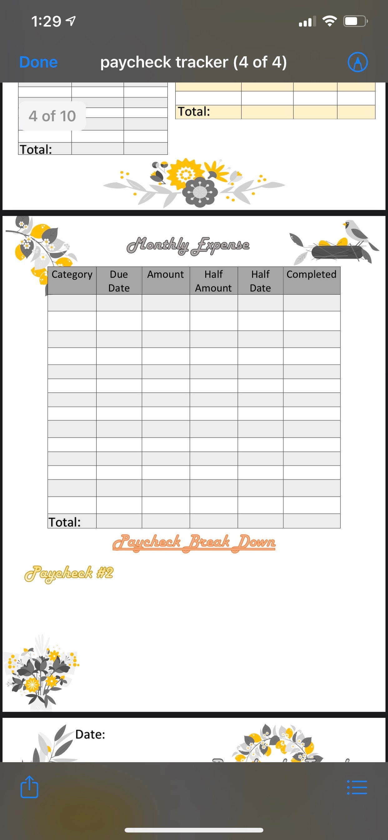 Paycheck Budget Tracker Digital or Printable - Etsy
