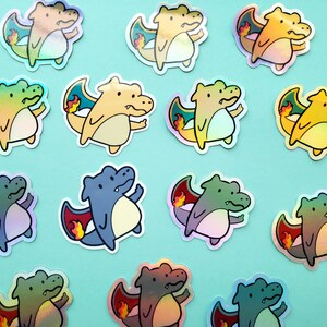 Limited Edition Holo Derpy Fire Lizard Sticker - Etsy
