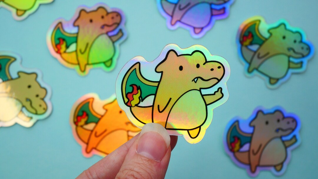 Limited Edition Holo Derpy Fire Lizard Sticker - Etsy
