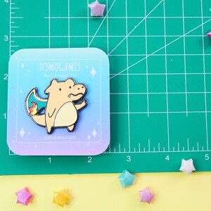 Derpy Fire Lizard Hard Enamel Pin - Etsy
