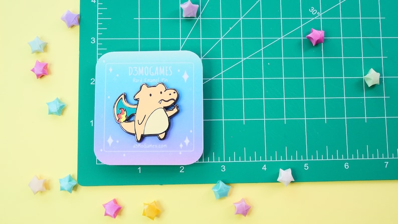 Derpy Fire Dragon Hard Enamel Pin - Etsy