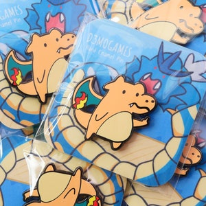 Derpy Fire Lizard Hard Enamel Pin - Etsy