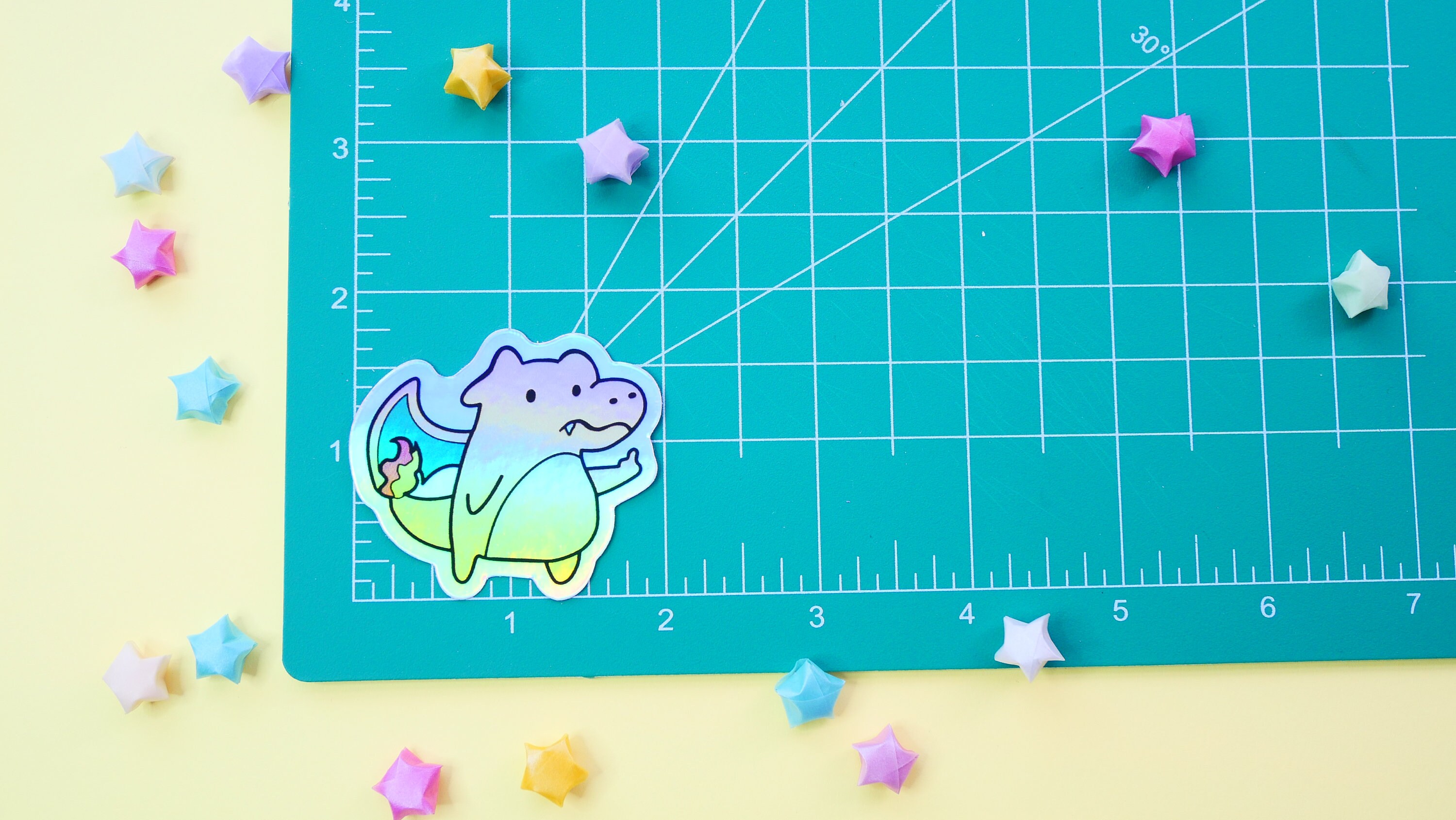 Limited Edition Holo Derpy Fire Lizard Sticker - Etsy