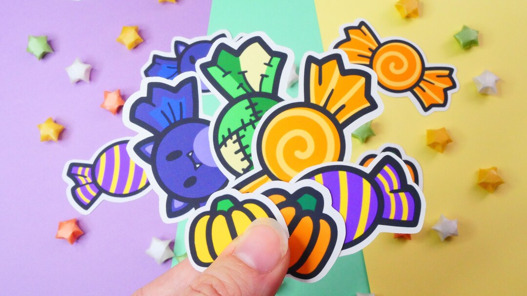 Halloween Candy Sticker Pack - Etsy