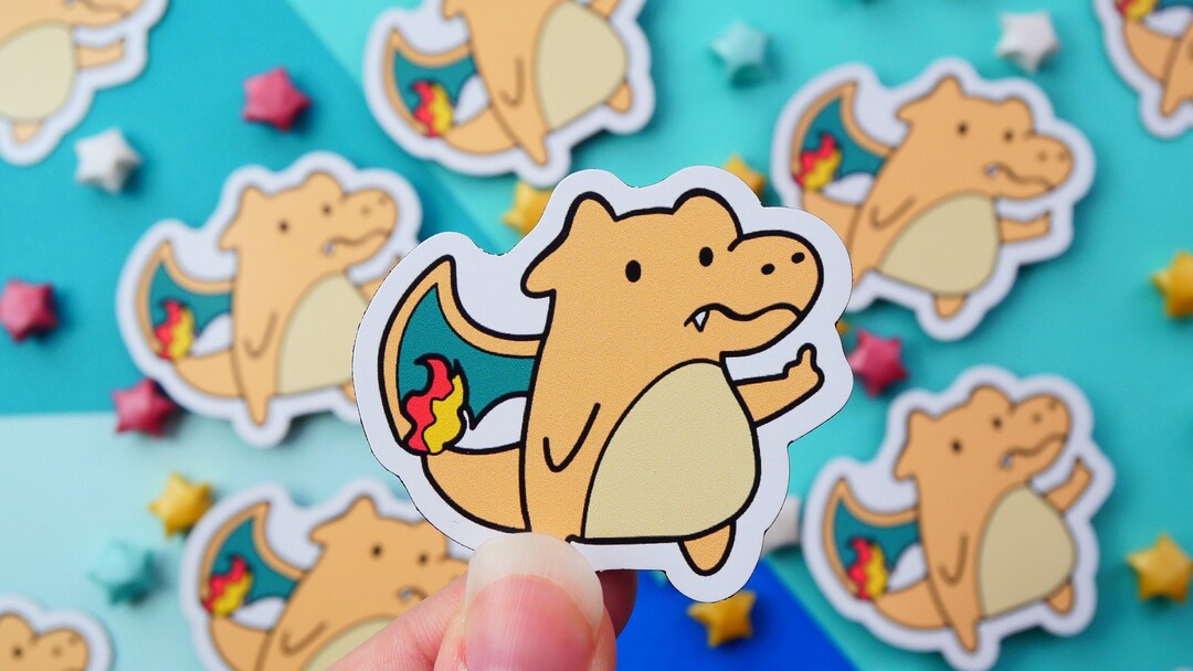 Derpy Fire Lizard Magnet - Etsy