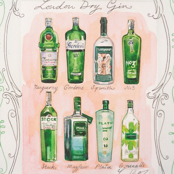 Gin Print - Etsy UK