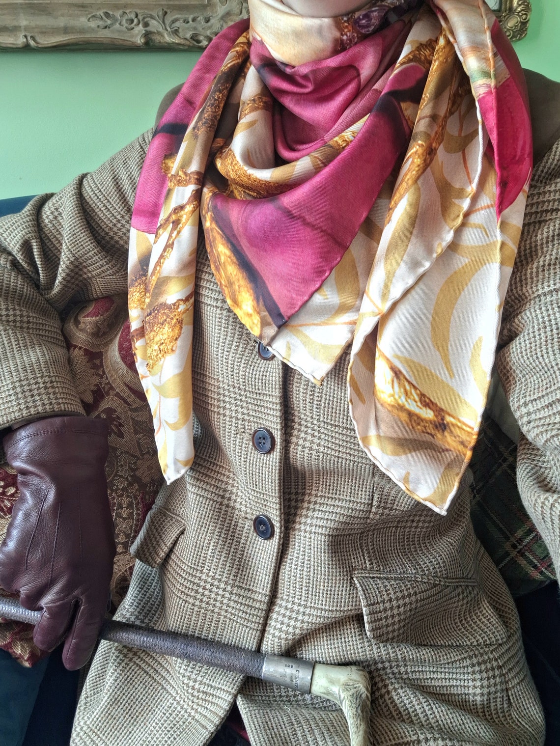 Duchess Rouge Scarf in Silk Twill With Hand-rolled Edges 100% Italian ...