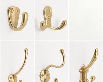 Solid Brass Hooks - Etsy