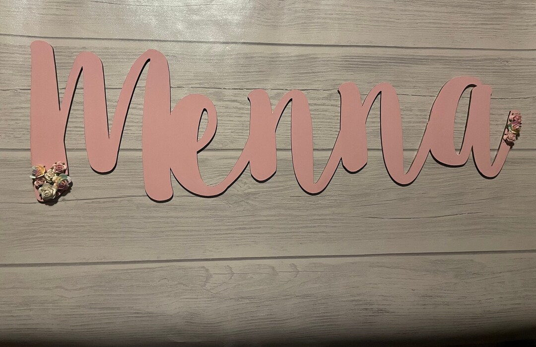Large Scripted Wall Name- Personalised- Any Colour- Nursery- Playroom ...