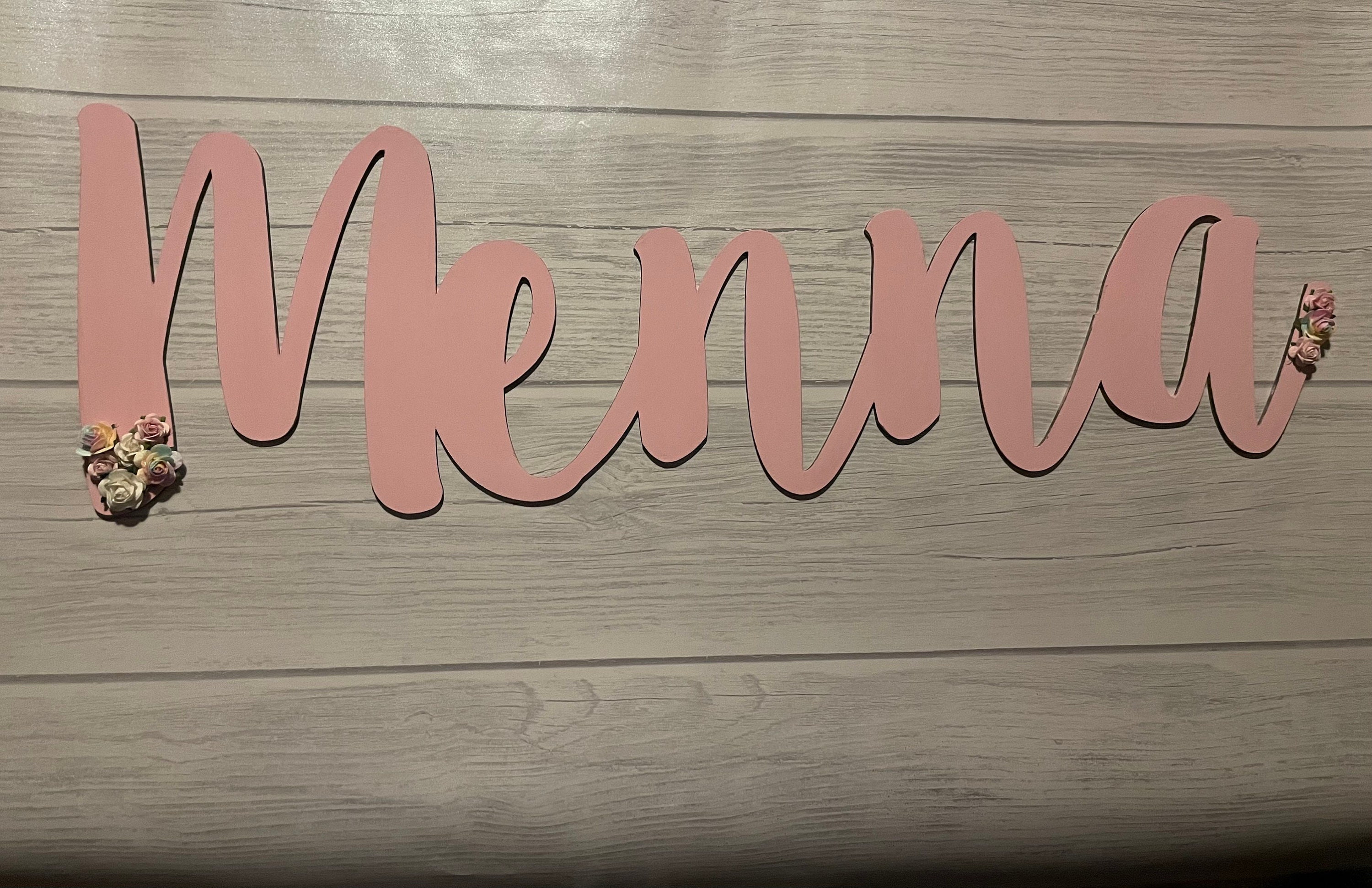 Large Scripted Wall Name Personalised Any Colour Nursery - Etsy UK