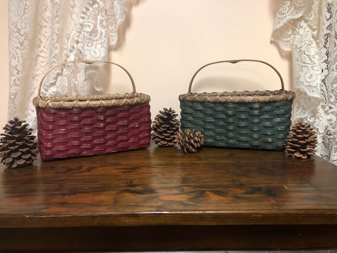 Handcrafted Card Letter Basket. Distressed Red or Green. Made in USA - Etsy