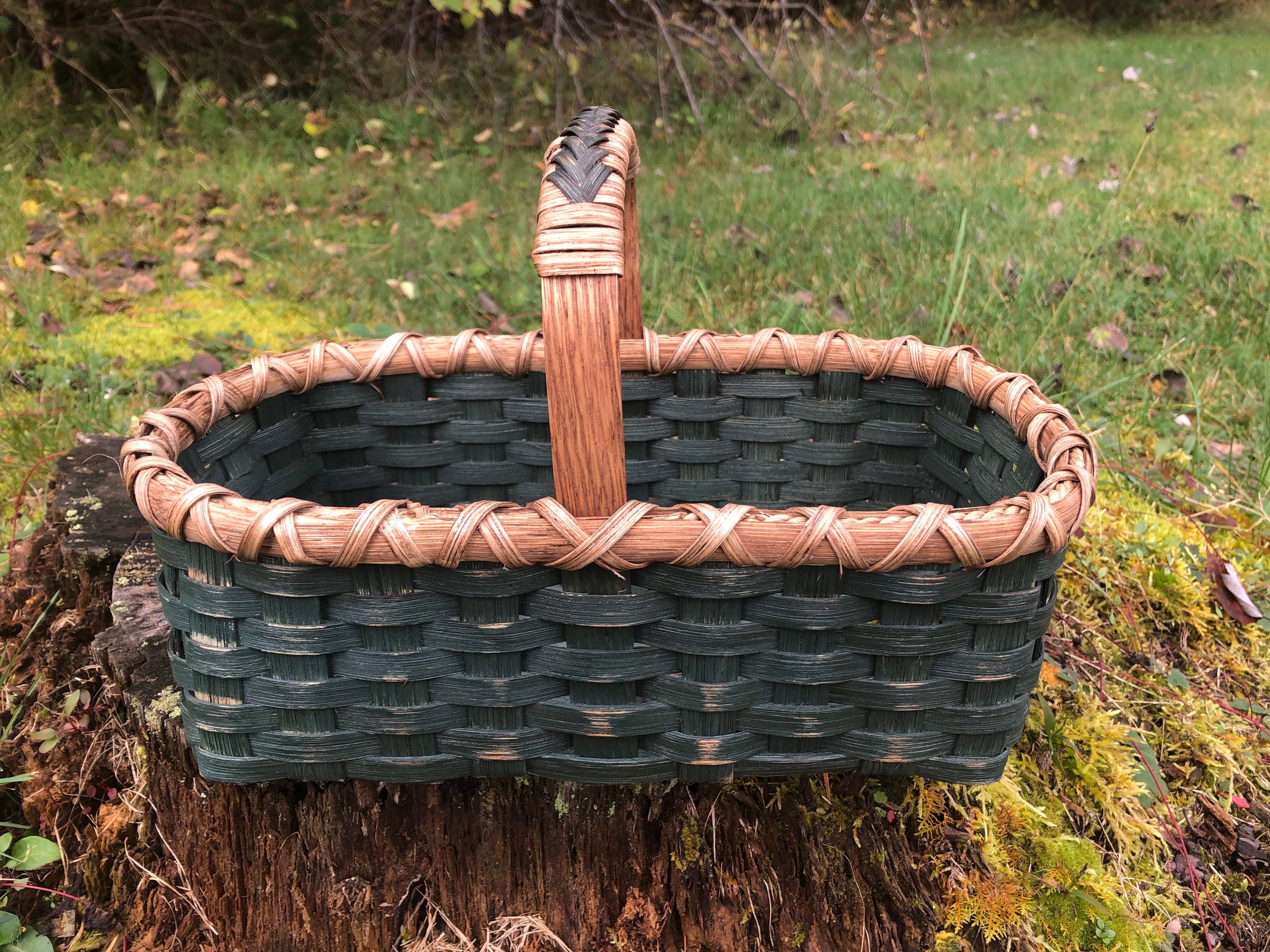 Handmade Distressed Country Market Basket Primitive Country Accent ...