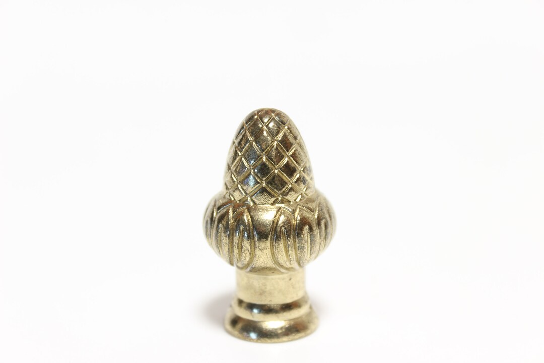 Solid Brass Acorn Lamp Finial - Small OR Large Threads - 1.5" Tall in A+ Condition Lamp Finial ...