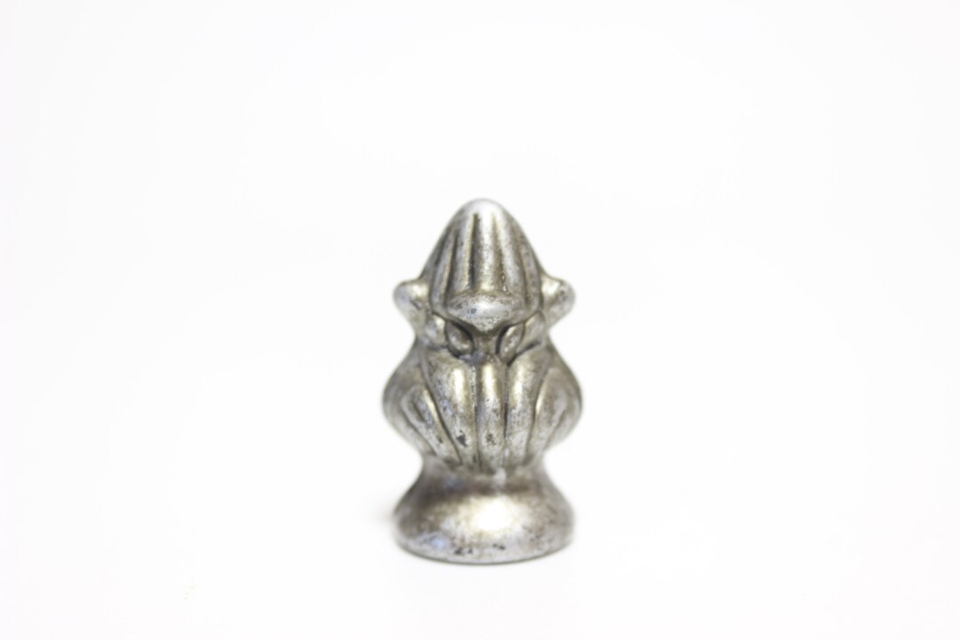 Silver Antiqued Angry Gremlin Lamp Finial - Small Threads - 1.5" Tall ...