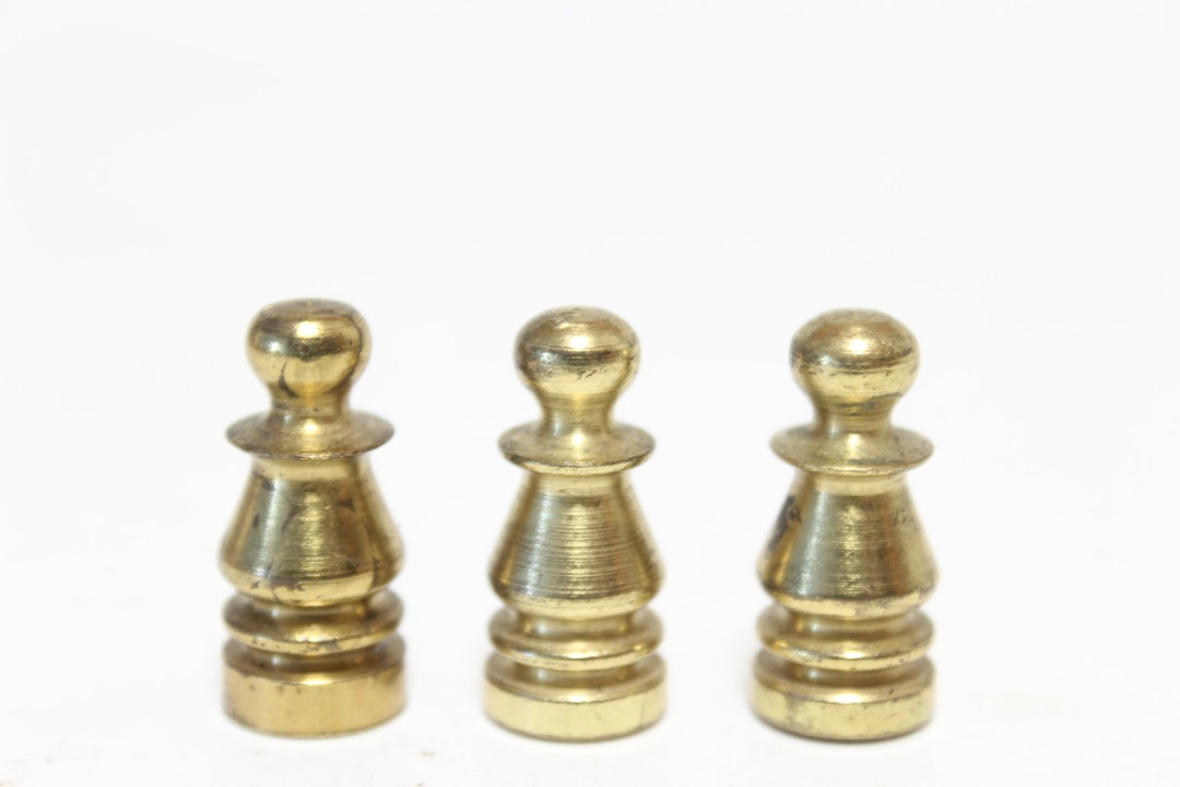 3 Little Brass Lighthouse Lamp Finials - Small Threads - 1" Tall in ...