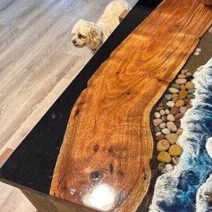 Ocean Wave Countertop Dining Table River Table Top Hallway Furniture ...