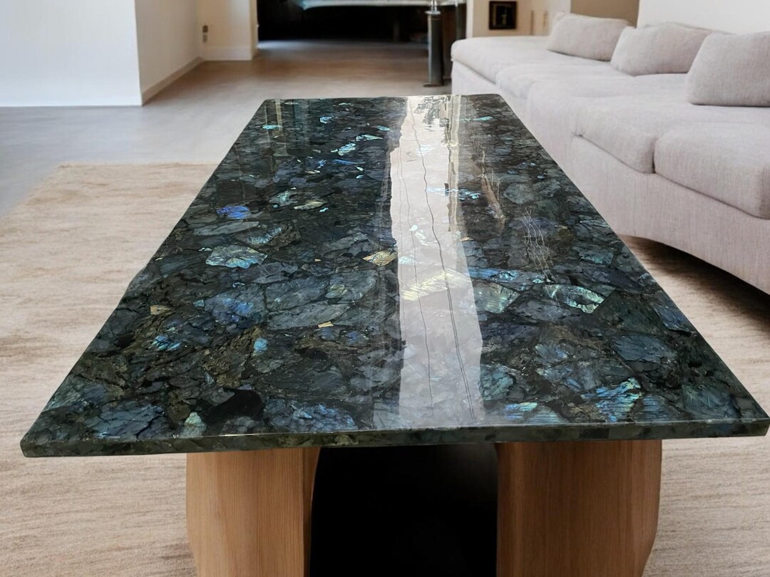 Handmade Rectangle Labradorite Stone Dining Table Top - Etsy