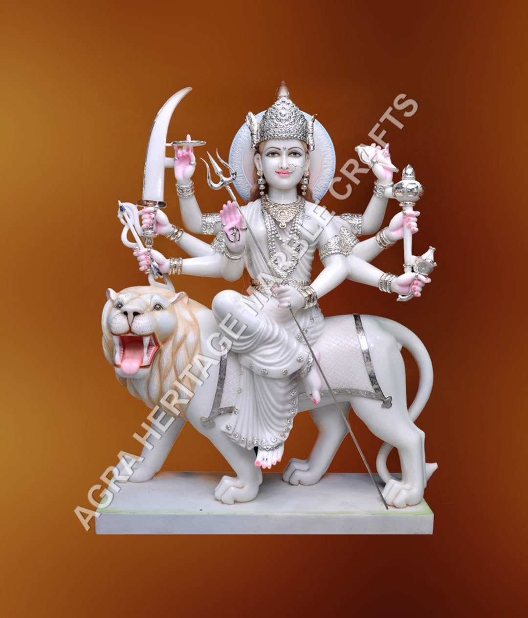Marble Maa Durga Idol Statue Mata Rani Murti Handmade Art - Etsy