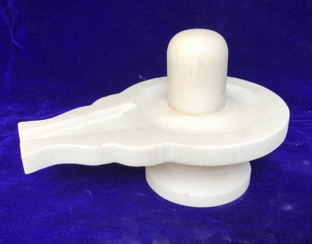 Handmade White Marble Shivling: Hindu God Shiva Lingam Idol - Etsy