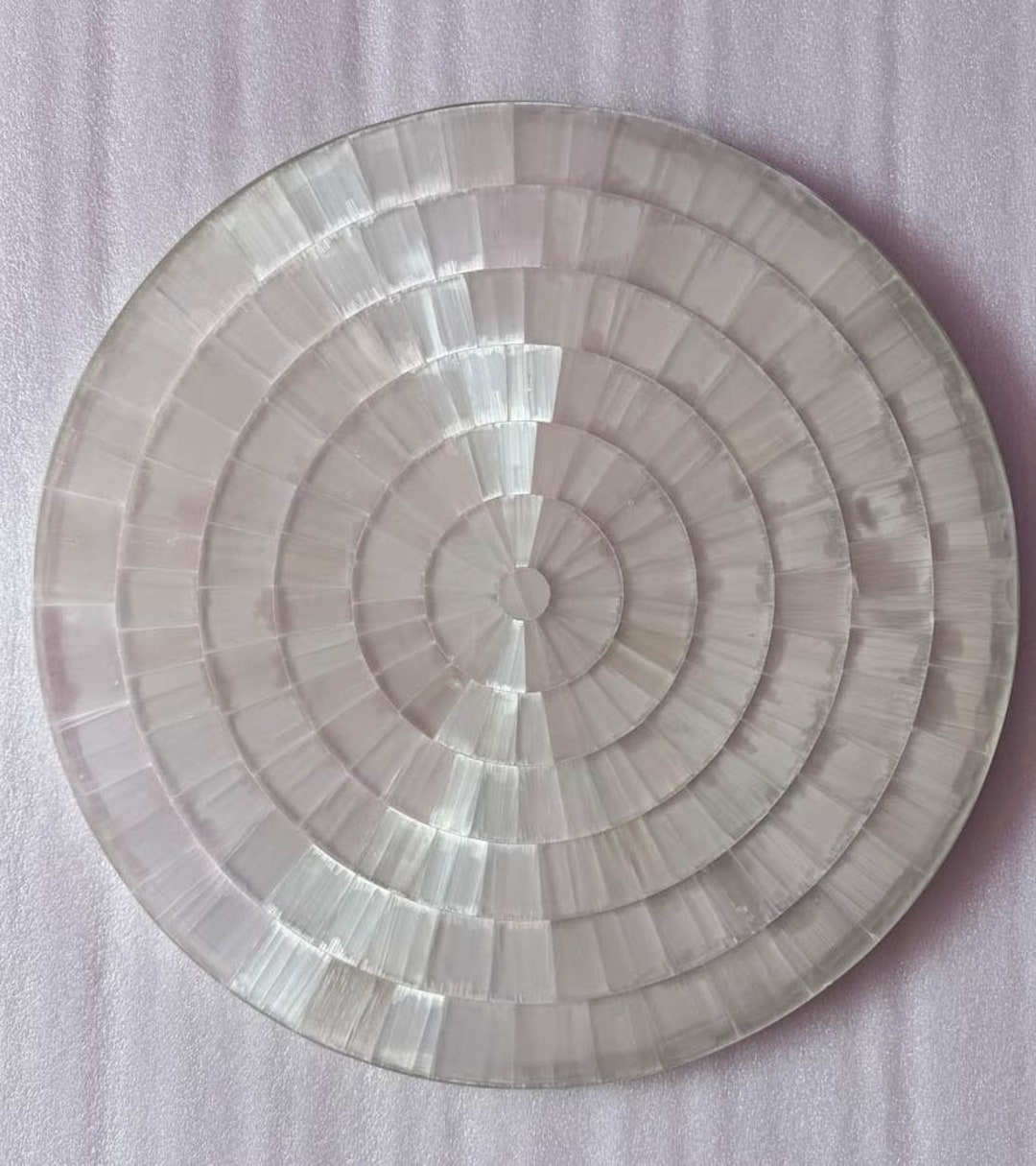 Round Selenite Table Top Crystal Healing Stone Sun Burst Kitchen ...
