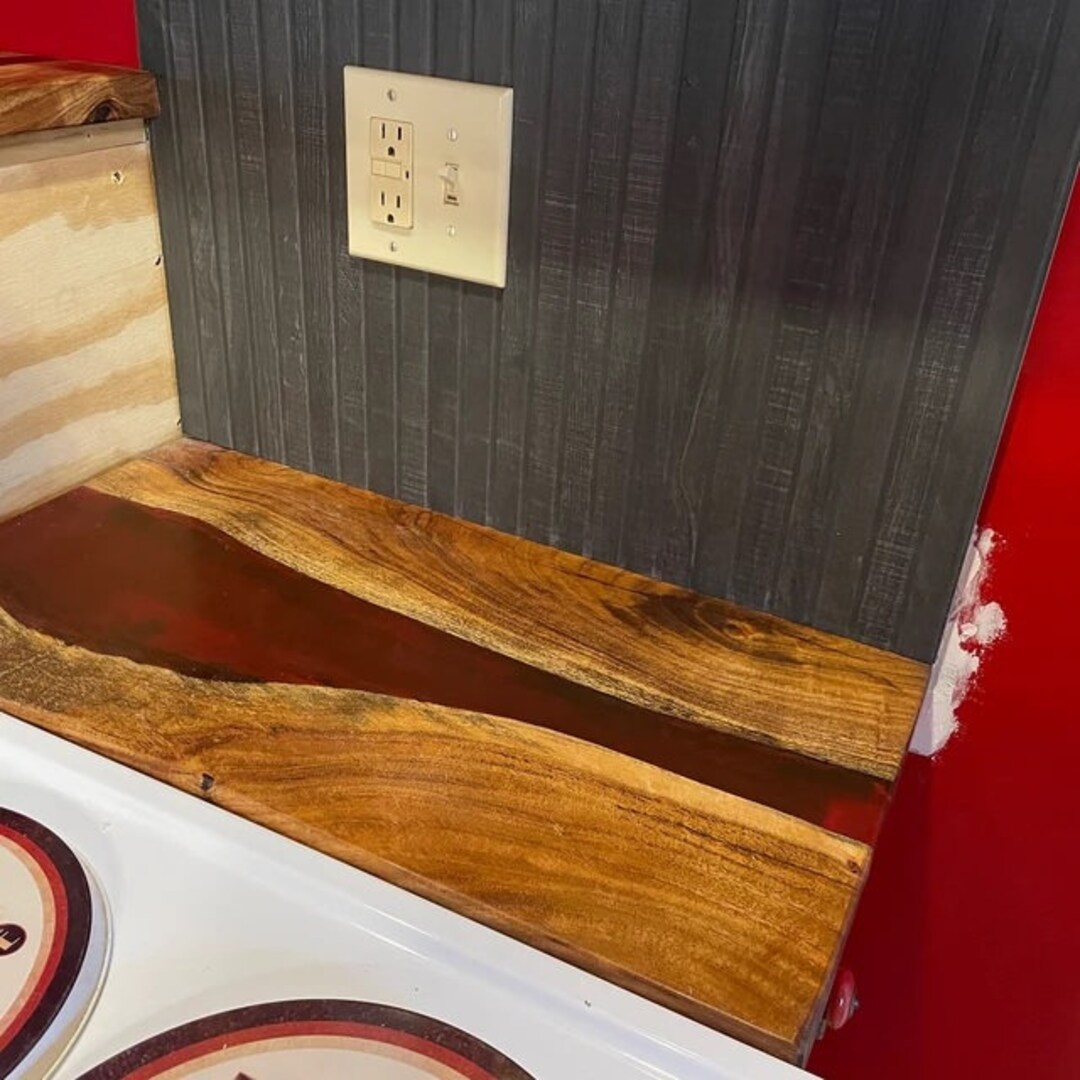 Red Epoxy Table, Epoxy Side Table, Bar Coffee Table, Dining Resin Table ...