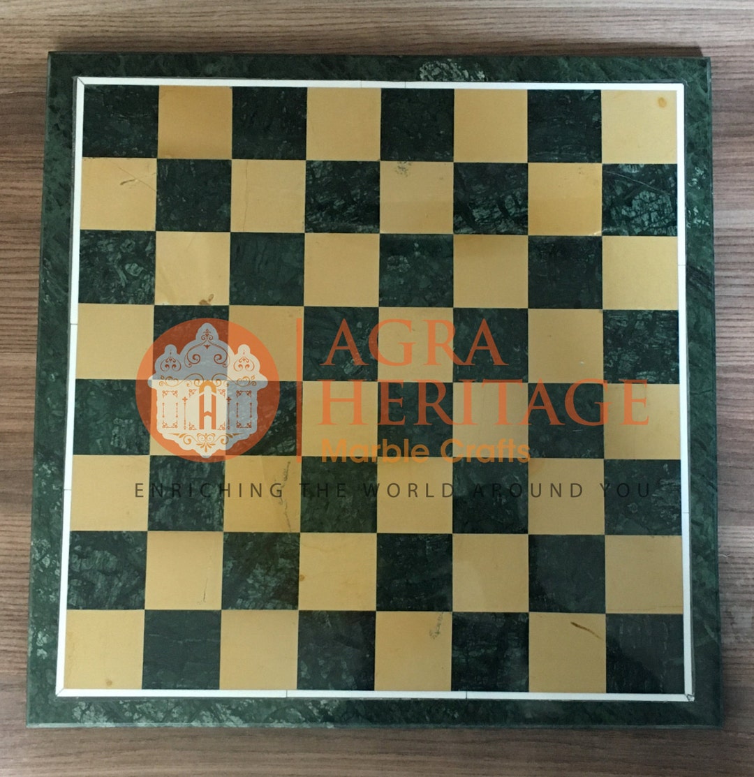 Antique Marble Top Handmade Chess Table Slab Inlaid Blocks - Etsy