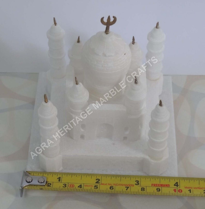 White Marble Taj Mahal Miniature: Handmade Indian Decor, 4" Statue - Etsy
