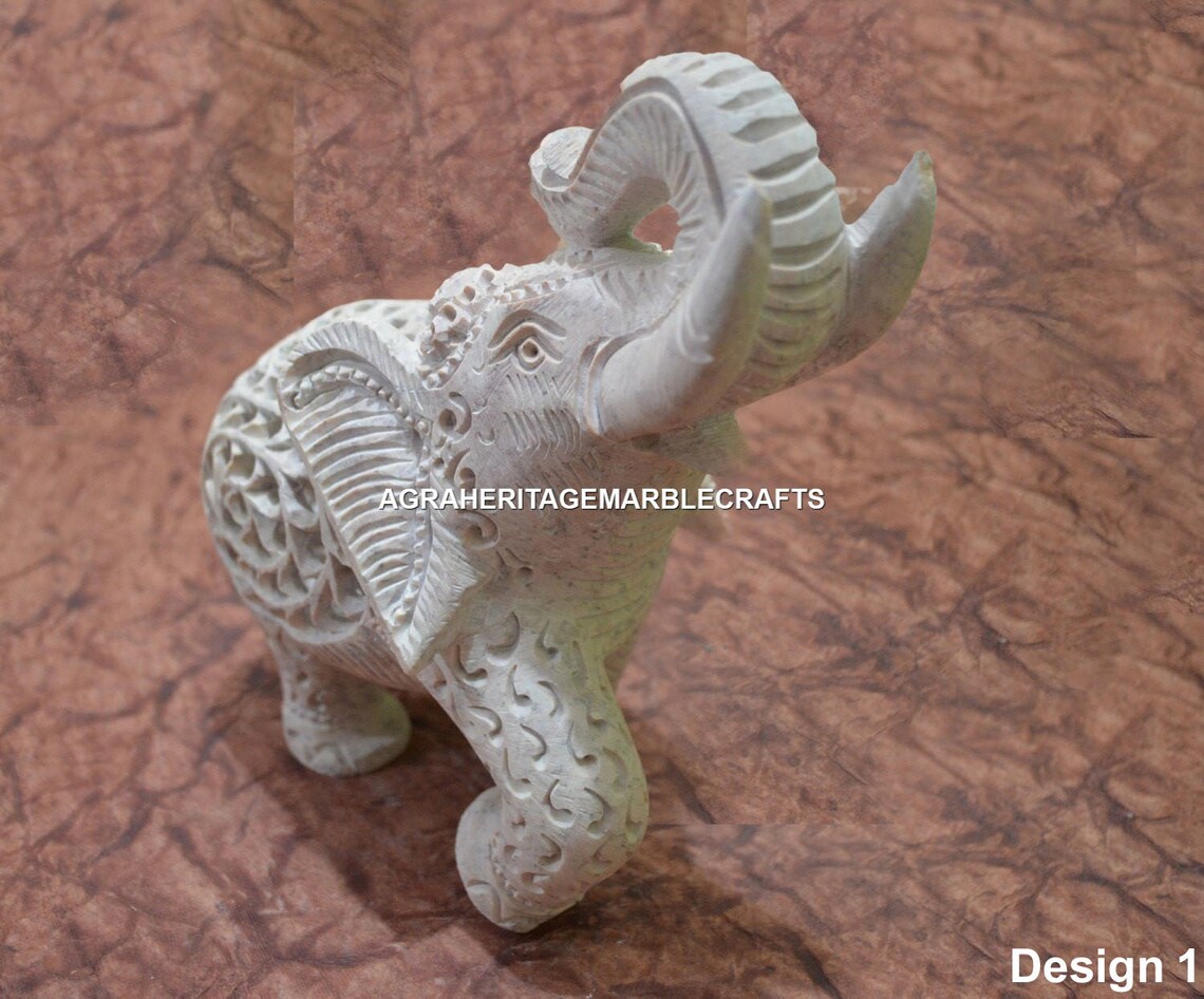 Marble Elephant Statue at Best Price in India Handmade Lattice - Etsy