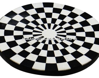 Marble 12x12 Inlay Chess Coffee Table Top | Etsy