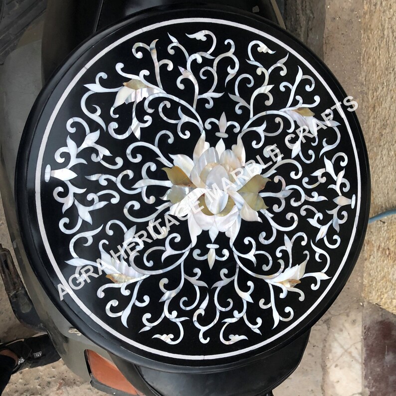 Mother of Pearl Inlay Stunning Design Modern Marble Coffee End | Etsy