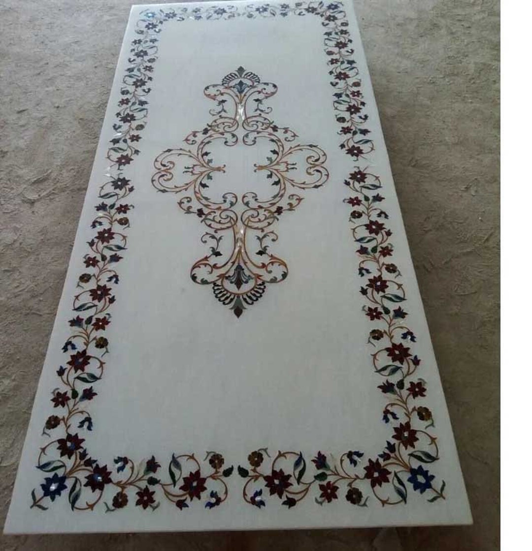 Stunning White Marble Countertops Kitchen Slab Semi Precious Stone ...