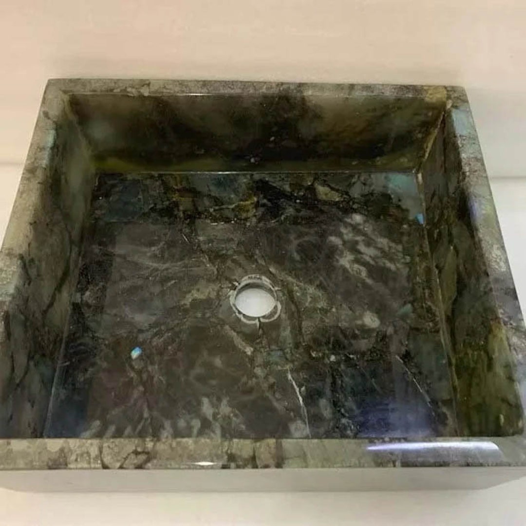 Labradorite Bathroom Vanity Top Sink Marble Wash Basin Semi Precious ...
