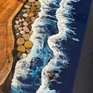 Ocean Wave Countertop Dining Table River Table Top Hallway Furniture ...