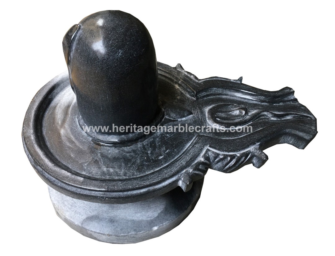 15" Shiva Lingam Shivling Statue Marble Handmade Natural Hinduism ...