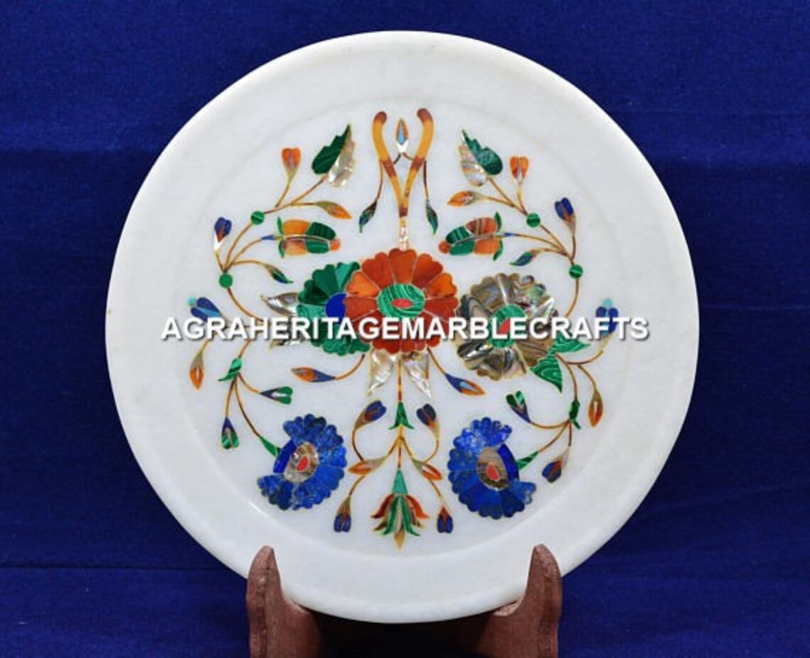 Ten Designs of Marble Handicraft Plate Inlay Precious Stone | Etsy