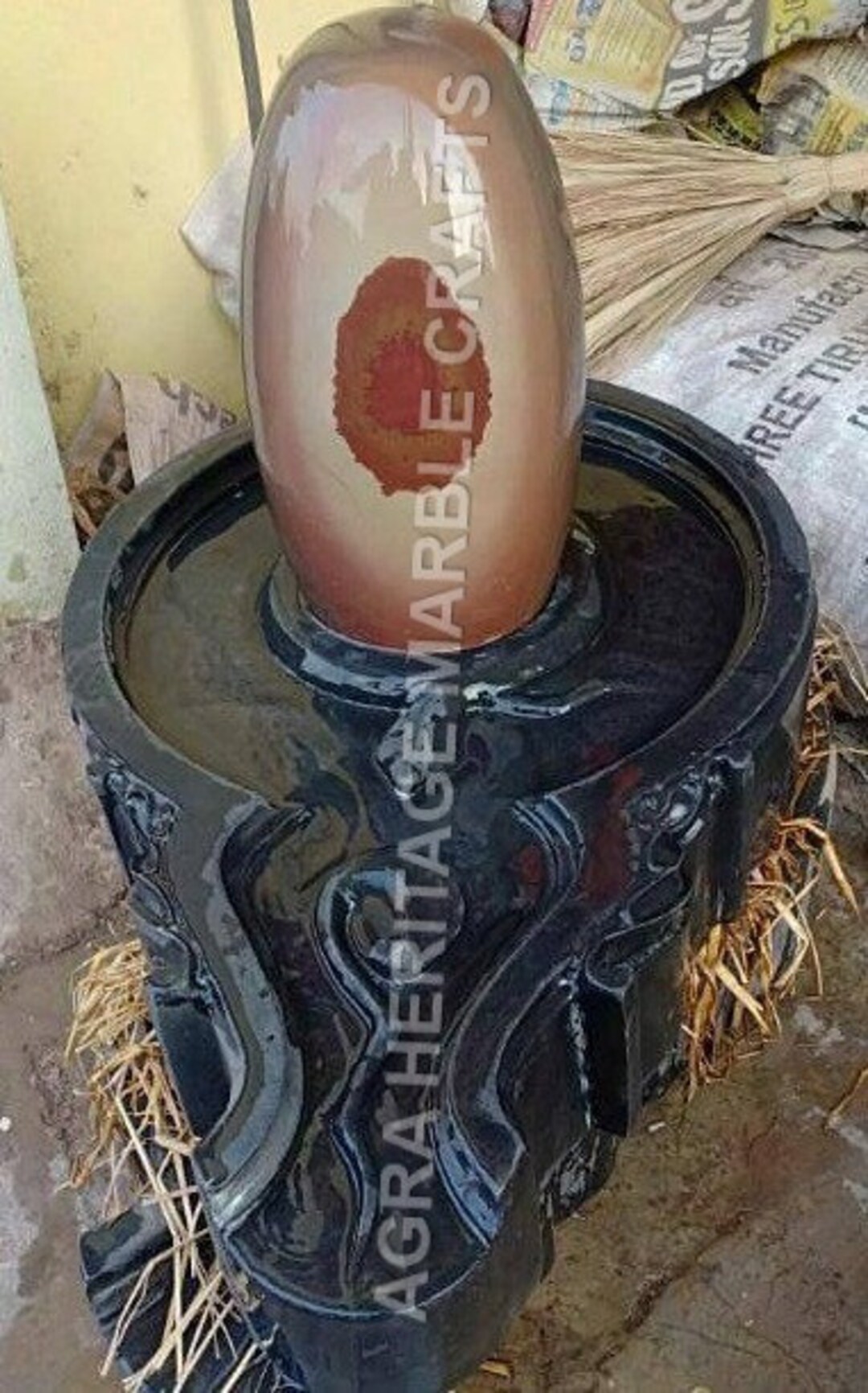 Marble Shiva Lingam Shivling Statue Handmade Art Home Temple Religious ...