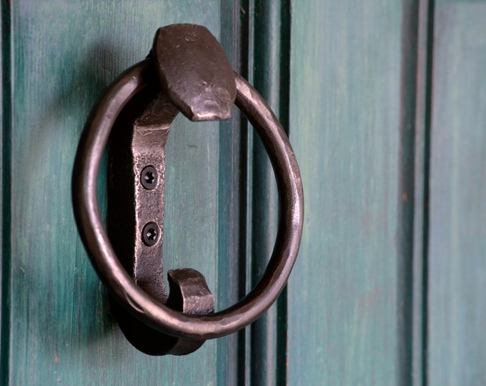 Hand Forged Railroad Spike Door Knocker - Etsy