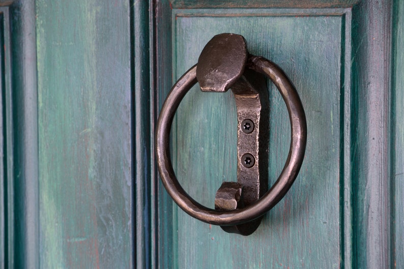 Hand Forged Railroad Spike Door Knocker - Etsy